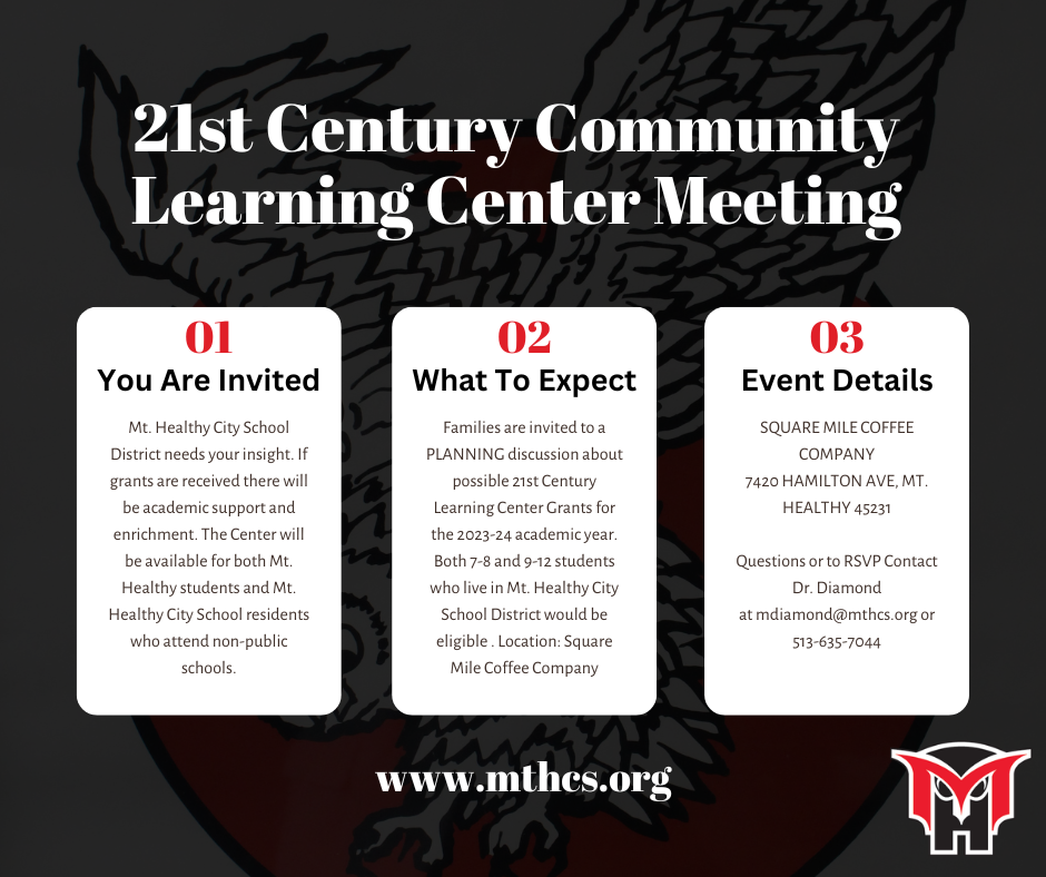 21st Century Community Learning Center Meeting | Mt. Healthy North ...